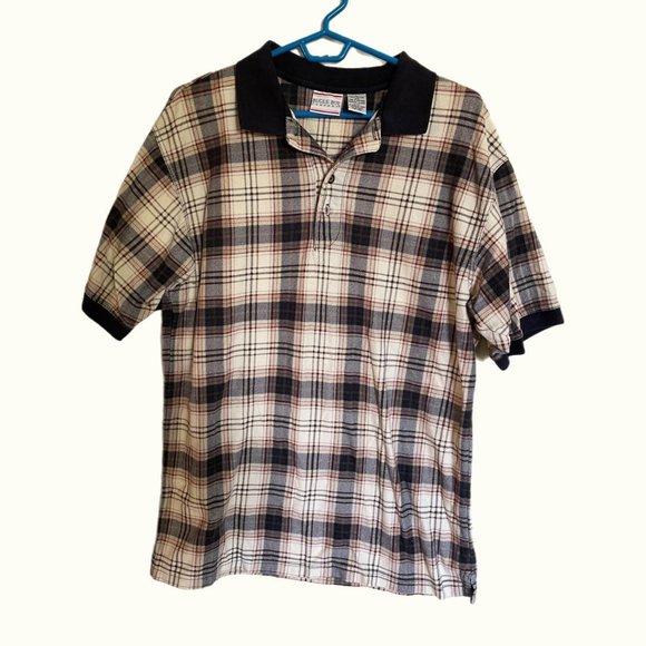 Bugle Boy | Shirts | Vintage Plaid Bugle Boy Polo Shirt | Poshmark